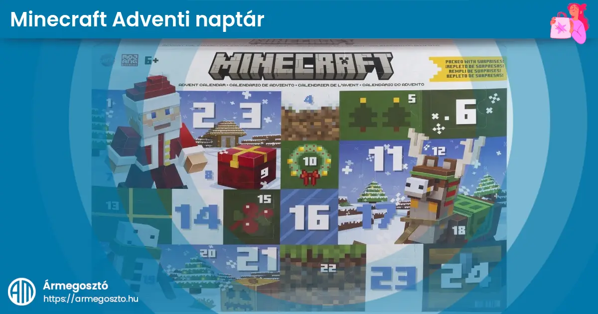 Minecraft Adventi naptár jelentős árelőnnyel elérhető (Alza)